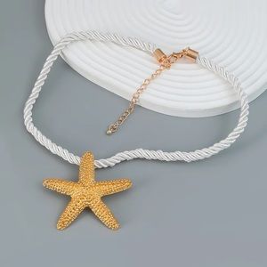 Zara | Jewelry | Zara Gold Seashore Necklaces Sea Shell Starfish Shell ...